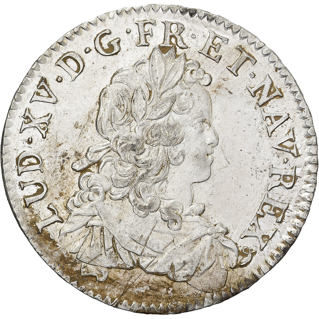 Coin, France, Louis XV, Écu de France, Ecu, 1724, Rouen, Rare,