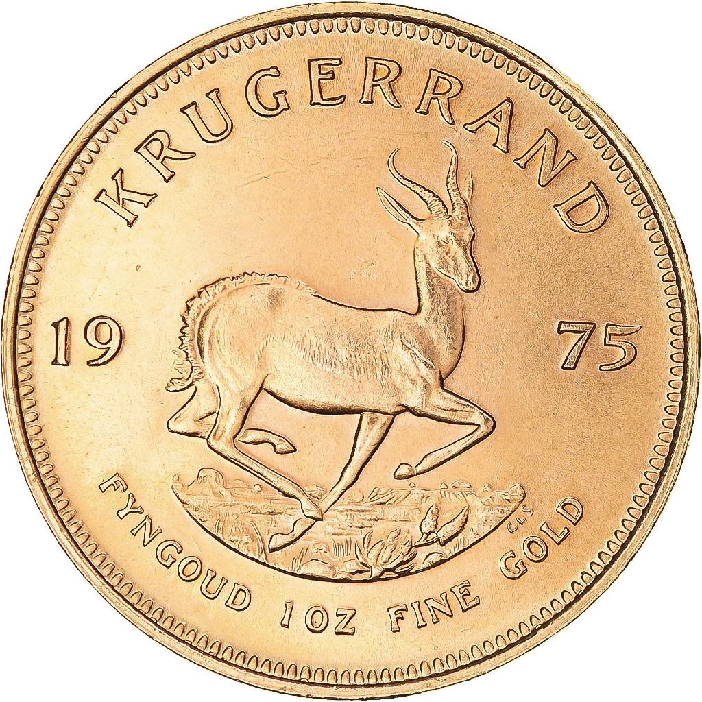 Coin, South Africa, Paul Kruger, Krugerrand, 1975, Pretoria, , Gold, KM:73