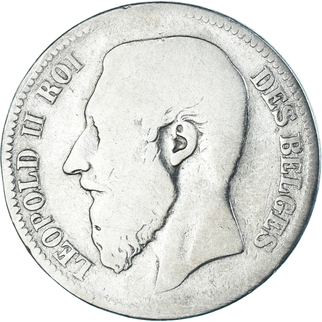 Coin, Belgium, Leopold II, 2 Francs, 2 Frank, 1867, Brussels, , Silver