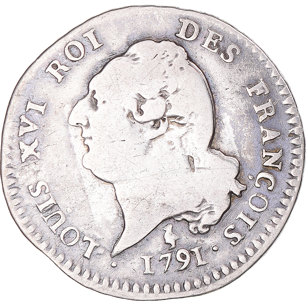 Coin, France, Louis XVI, 15 sols françois, 15 Sols, 1/8 ECU, 1791 ...