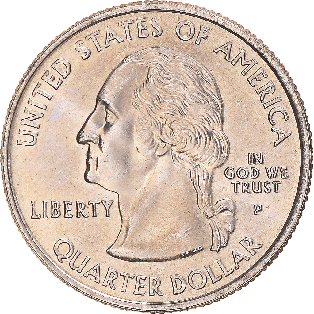 Coin, United States, Indiana, Quarter, 2002, U.S. Mint, Philadelphia,
