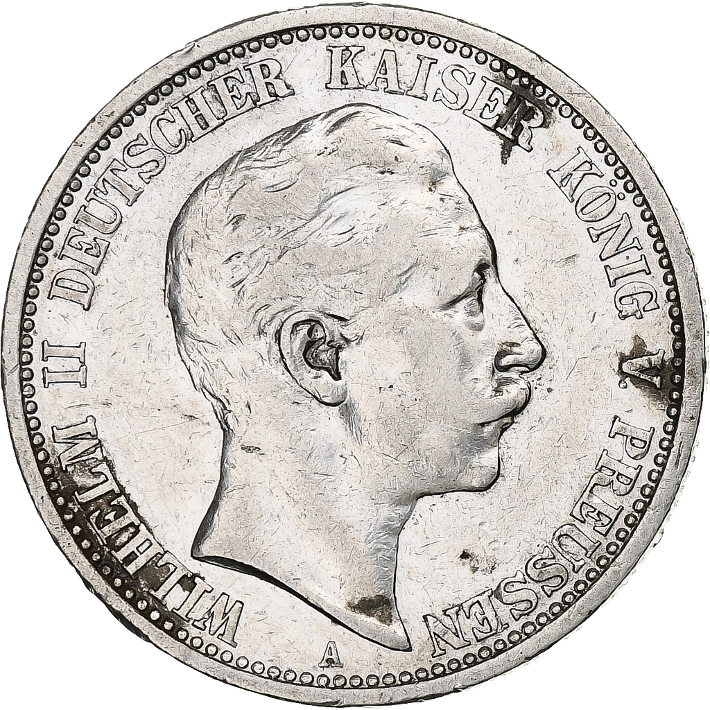 German States, PRUSSIA, Wilhelm II, 2 Mark, 1902, Berlin, Silver,