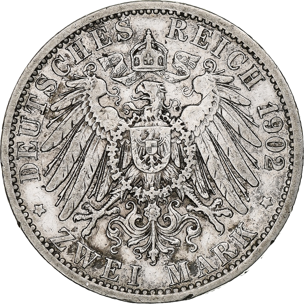 German States, PRUSSIA, Wilhelm II, 2 Mark, 1902, Berlin, Silver,