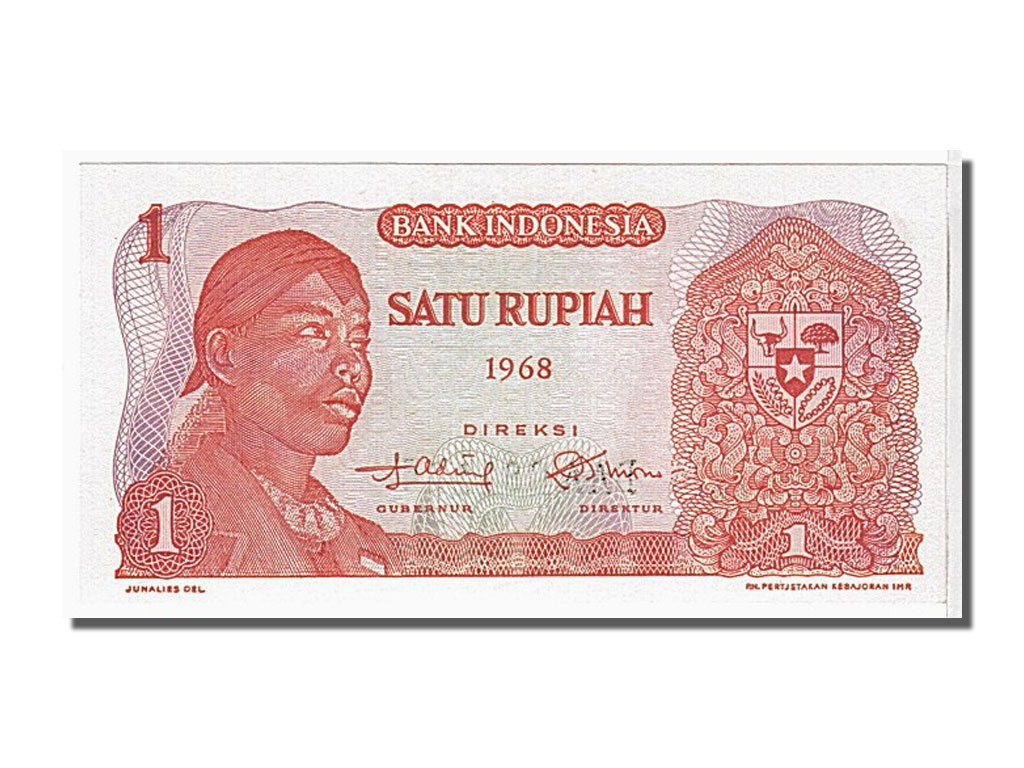 Banknote, Indonesia, 1 Rupiah, 1968, UNC(65-70) | World Paper Money