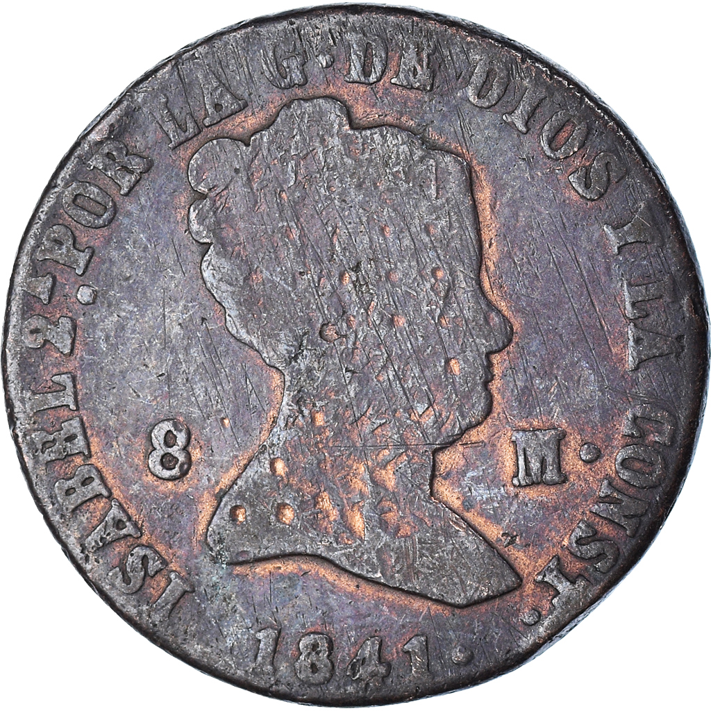 Coin, Spain, 8 Maravedis, 1841 | European Coins