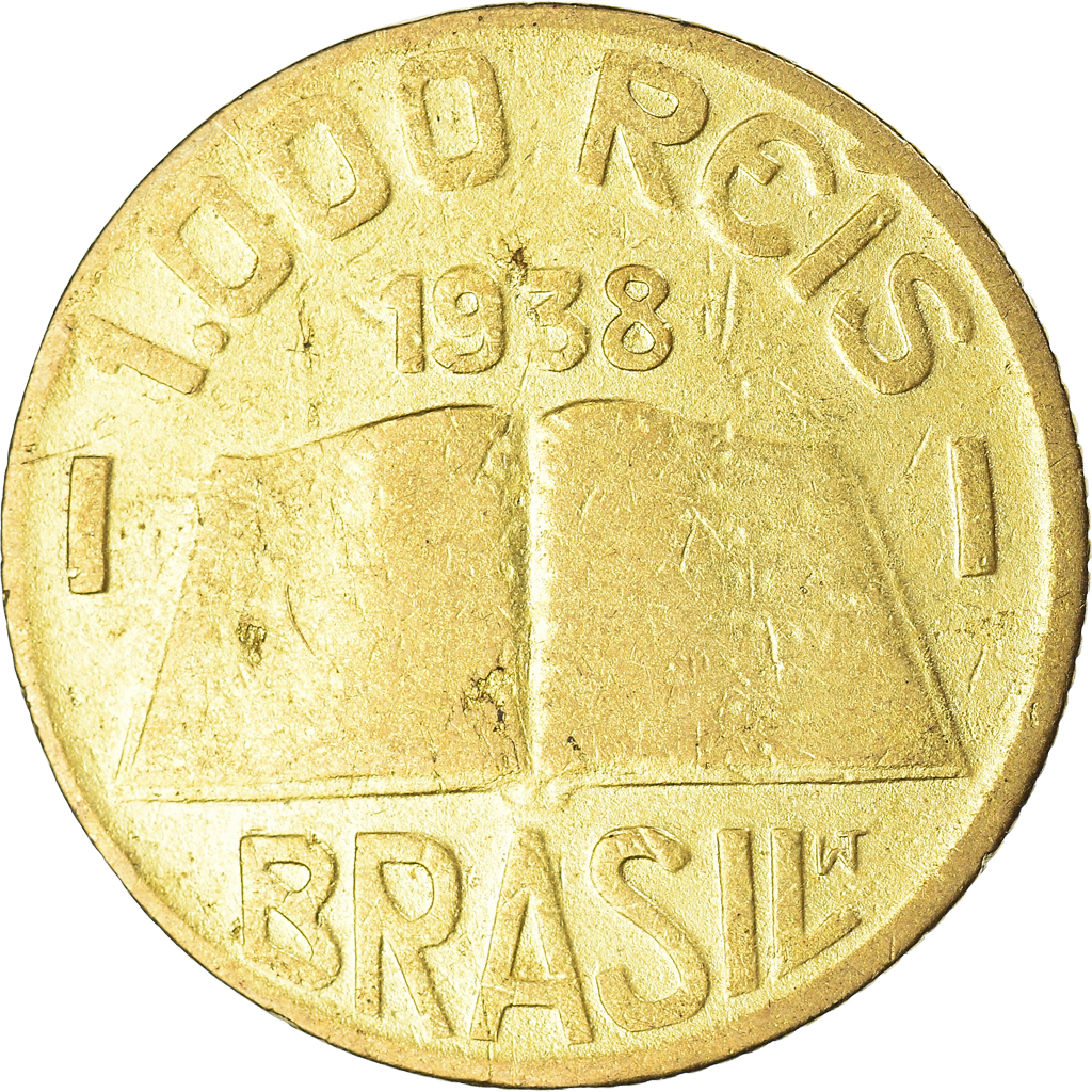 Coin, Brazil, 1000 Reis, 1938 | South American Coins