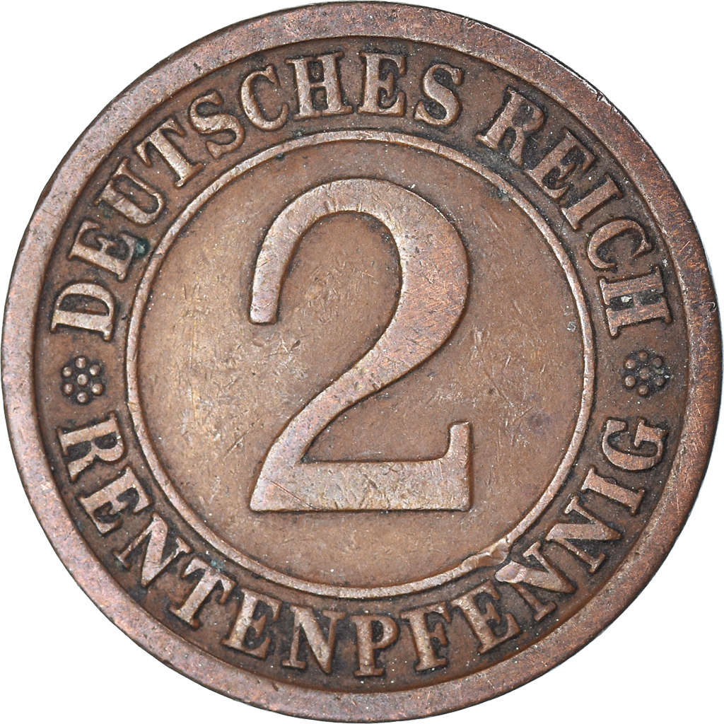 Coin, GERMANY, WEIMAR REPUBLIC, 2 Rentenpfennig, 1923 | European Coins