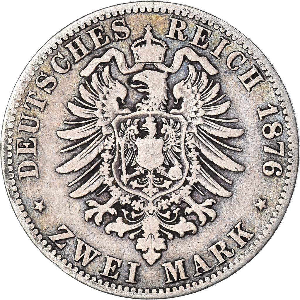Coin, German States, PRUSSIA, Wilhelm I, 2 Mark, 1876, Berlin,