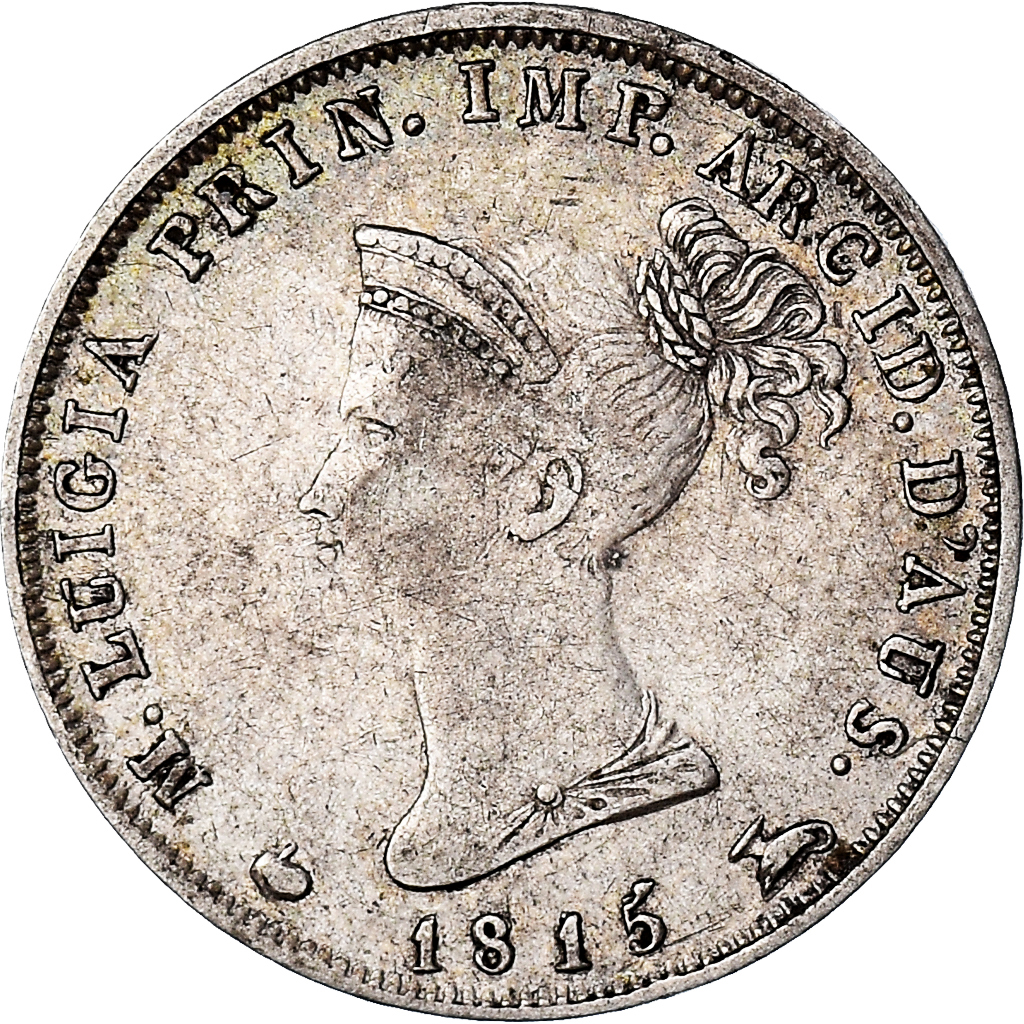 Coin, ITALIAN STATES, PARMA, Maria Luigia, 10 Soldi, 1815, Milan,