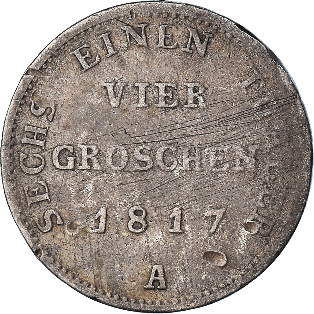 Coin, German States, PRUSSIA, Friedrich Wilhelm III, 4 Groschen, 1817 ...