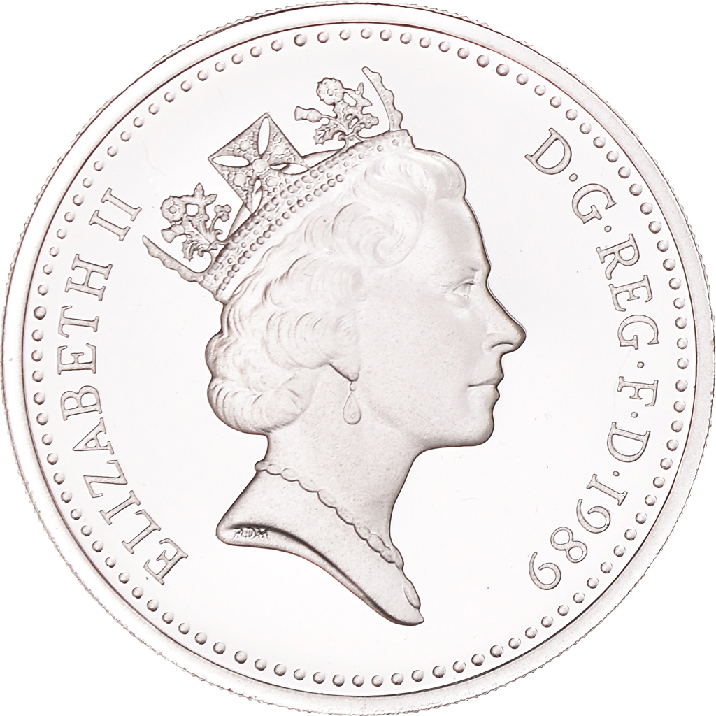 Coin, Great Britain, Elizabeth II, Pound, 1989, British Royal Mint,