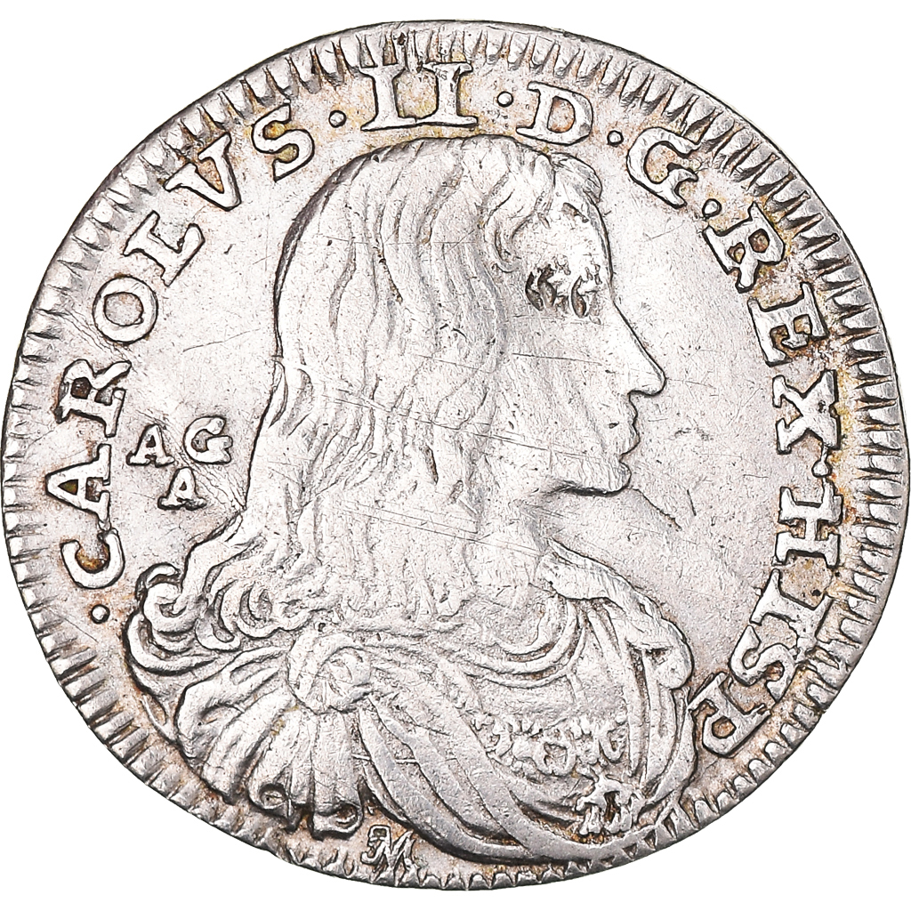Coin, ITALIAN STATES, NAPLES, Carlo II, Carlino, 1688, Naples,
