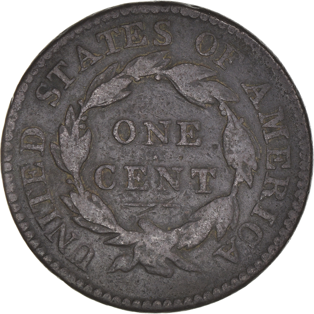 Coin, United States, Coronet Cent, Cent, 1816, U.S. Mint, Philadelphia