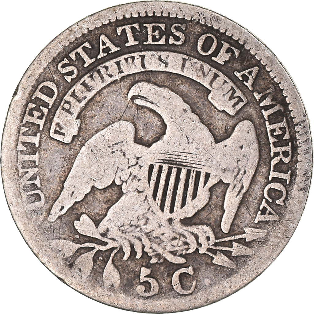 Coin, United States, Liberty Cap Half Dime, Half Dime, 1830, U.S. Mint