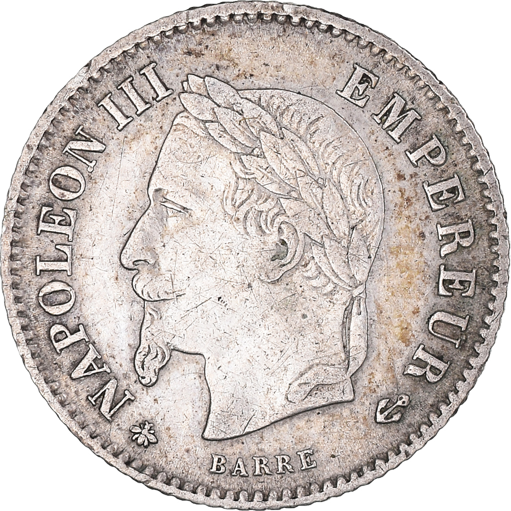 Coin, France, Napoleon III, Napoléon III, 20 Centimes, 1867, Paris,
