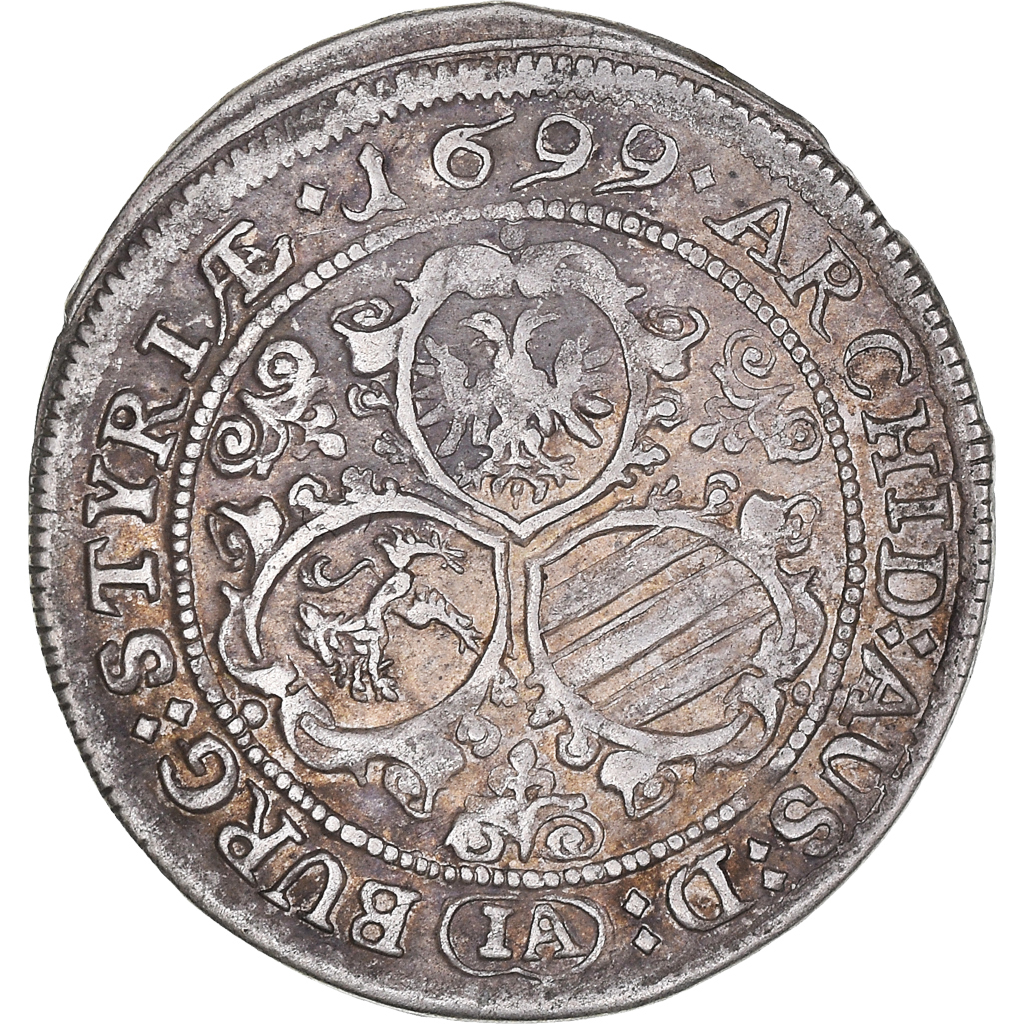 Coin, Austria, Leopold I, 3 Kreuzer, 1699, Graz, , Silver, KM:1115