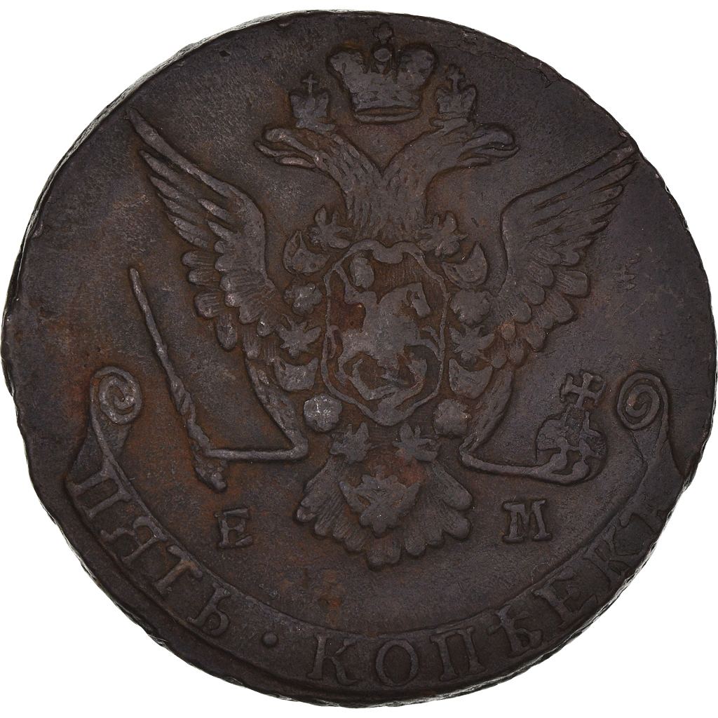 Coin, Russia, Catherine II, 5 Kopeks, 1777, Ekaterinbourg, , Copper
