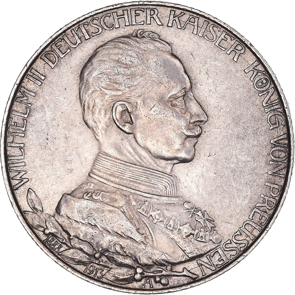 Coin, German States, PRUSSIA, Wilhelm II, 2 Mark, 1913, Berlin,