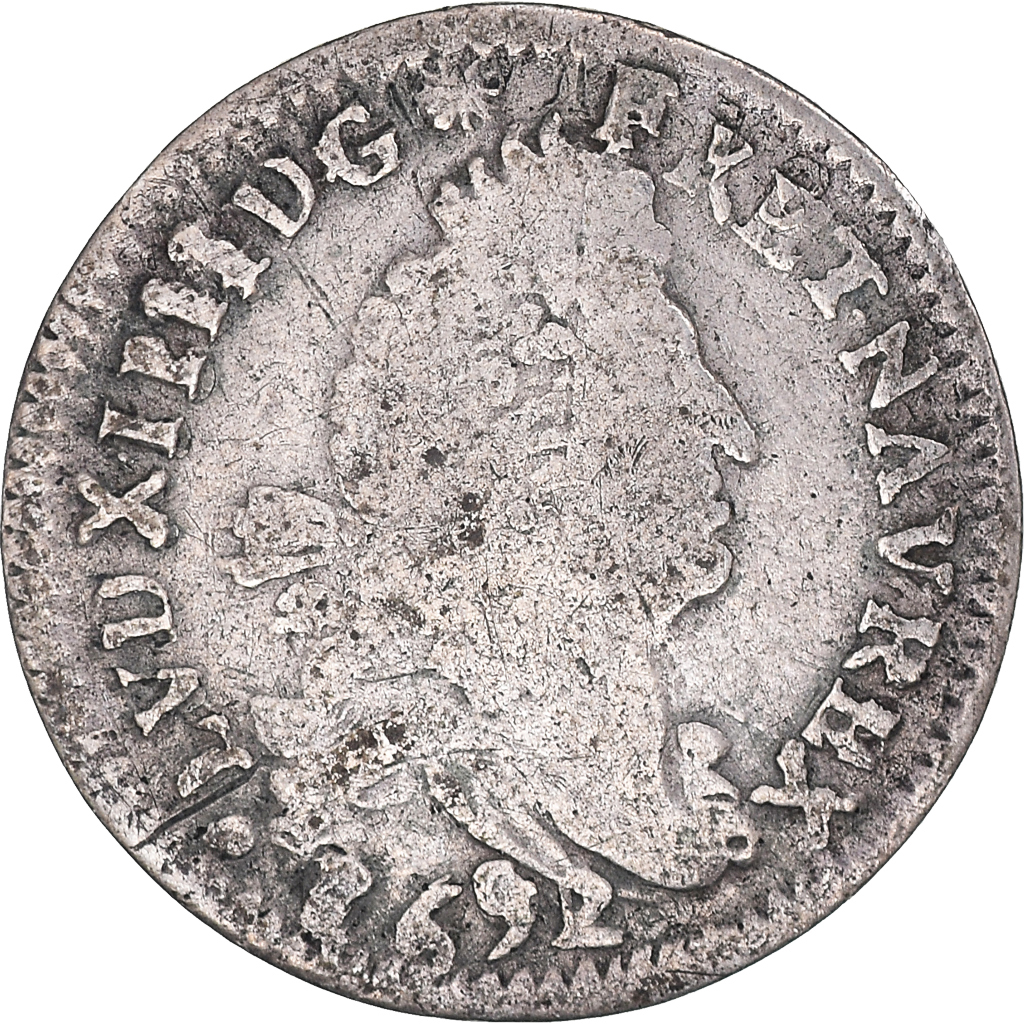 Coin, France, Louis XIV, 4 Sols aux 2 L, 1692, Poitiers, , Silver
