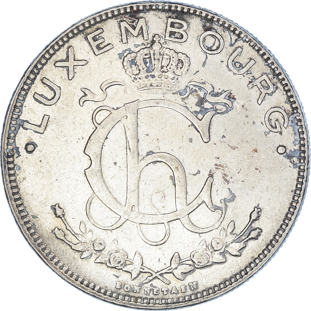 Coin, Luxembourg, Charlotte, 2 Francs, 1924, Brussels, , Nickel, KM:36