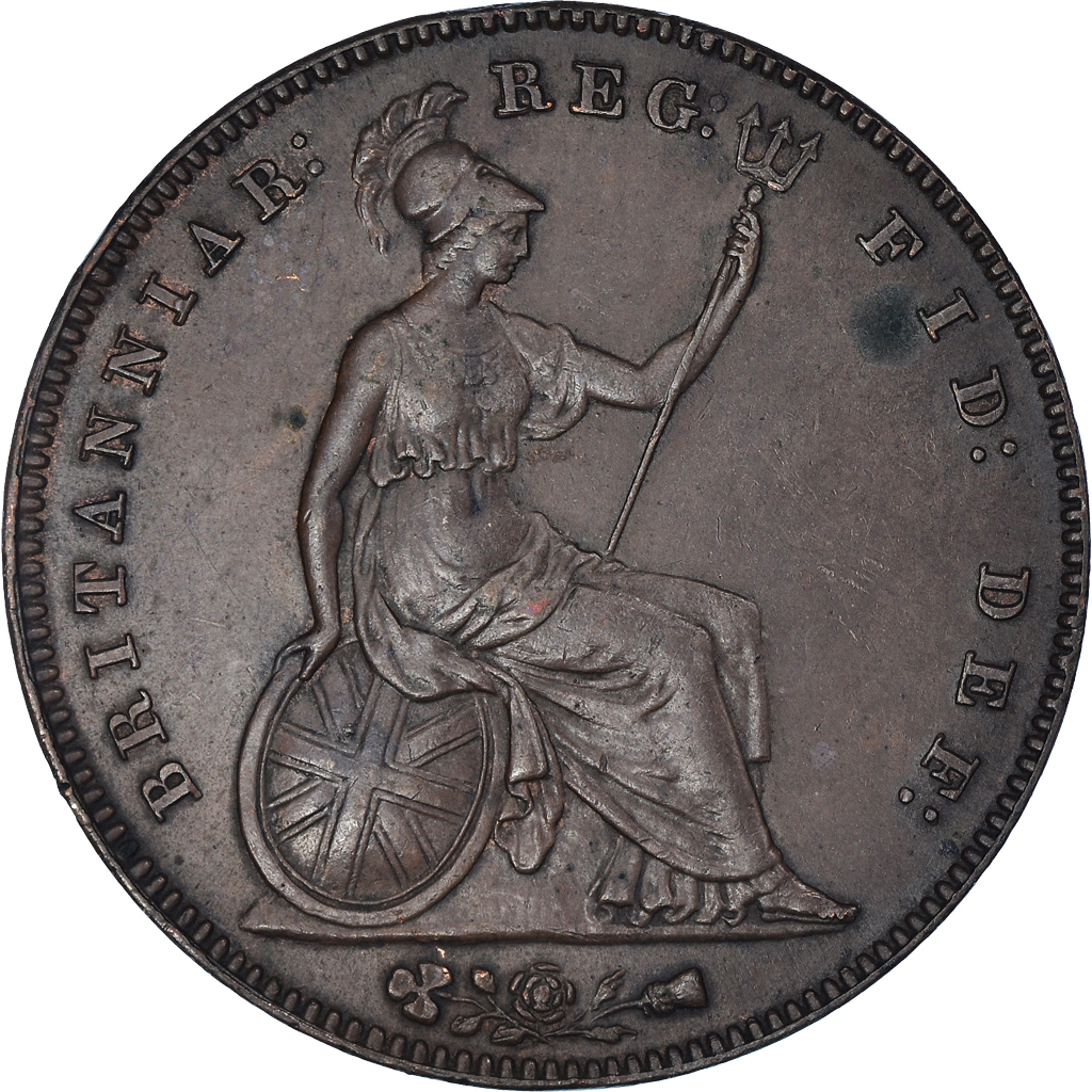 Coin, Great Britain, Victoria, Penny, 1857, British Royal Mint,