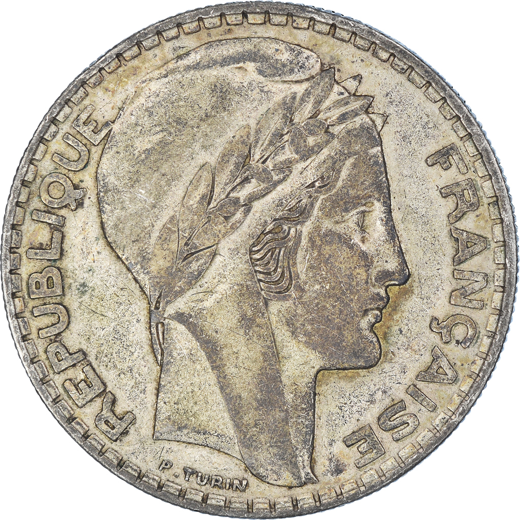 Coin, France, Turin, 20 Francs, 1938, Paris, , Silver, KM:879