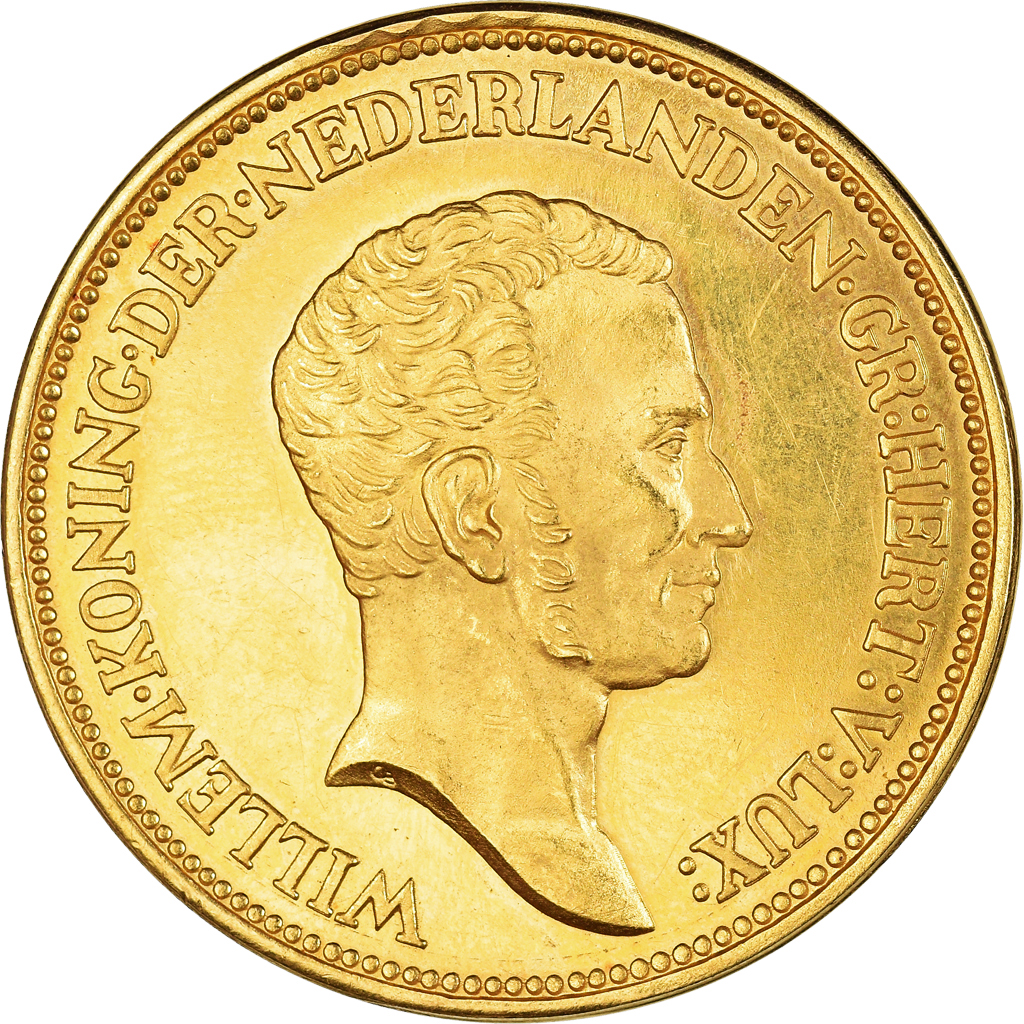 Netherlands, Medal, Willem, 150e anniversaire du royaume, 1963, , Gold