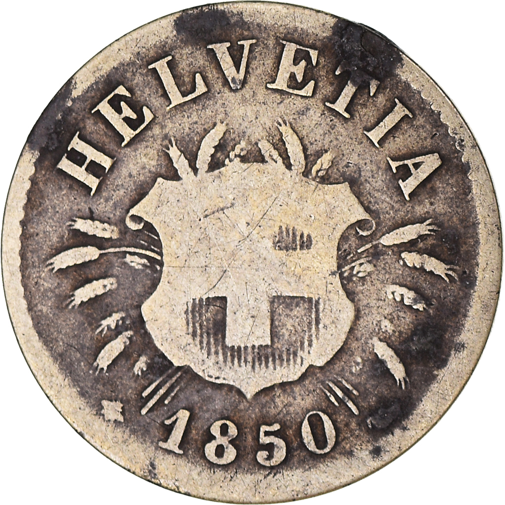 Coin, Switzerland, 5 Rappen, 1850, , Billon, KM:5 | European Coins