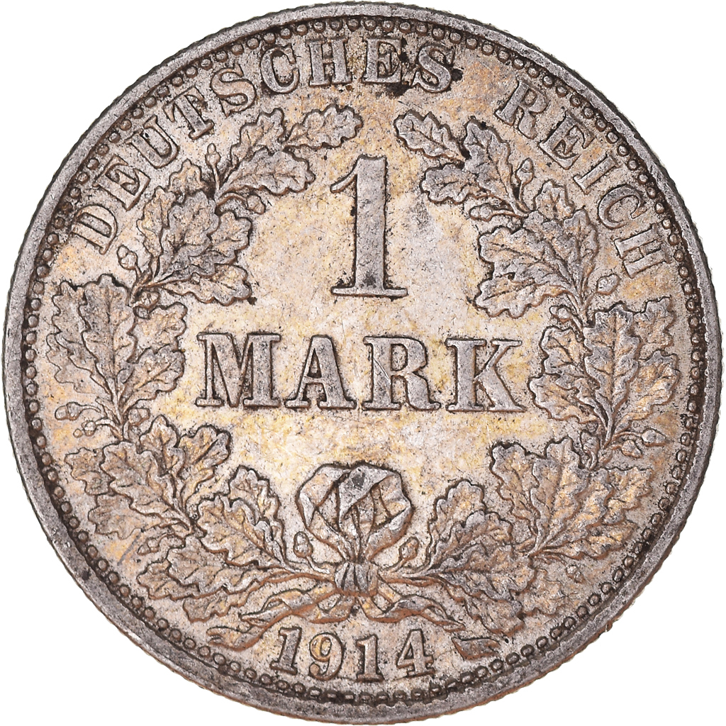 Coin, GERMANY - EMPIRE, Wilhelm II, Mark, 1914, Stuttgart, , Silver
