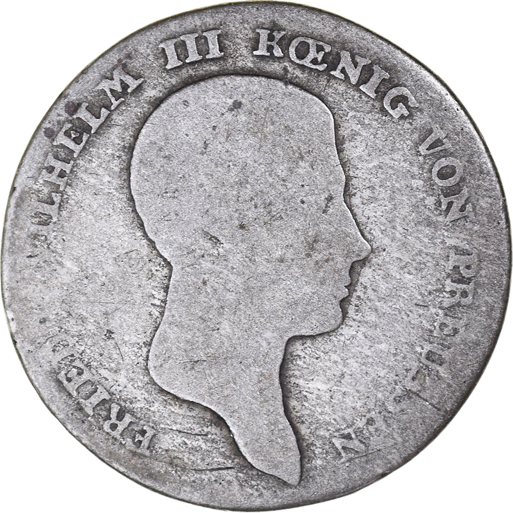 Coin, German States, PRUSSIA, Friedrich Wilhelm III, 1/6 Thaler, 1812 ...