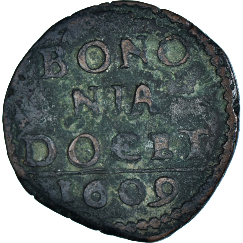 Coin, ITALIAN STATES, PAPAL STATES-BOLOGNA, Paul V, Quattrino, 1609 ...