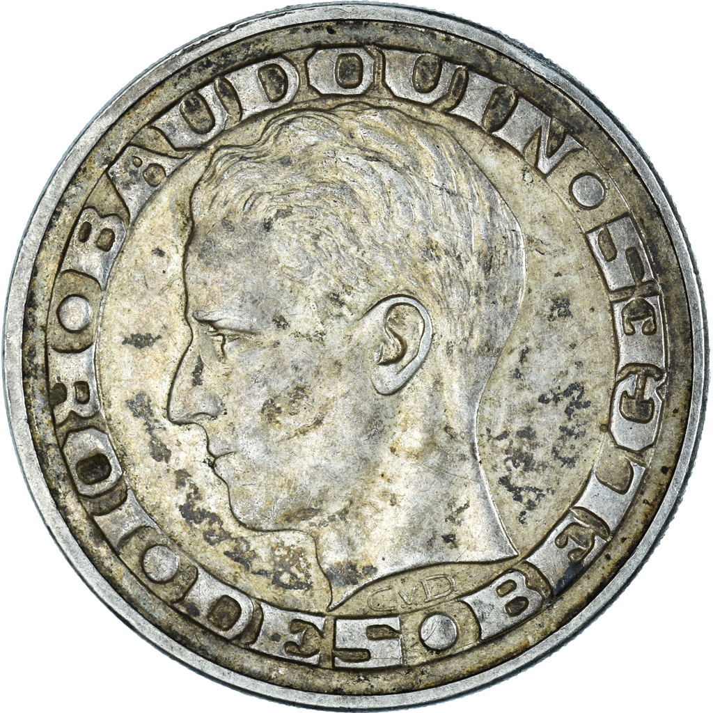 Coin, Belgium, Baudouin I, Brussels World Fair, 50 Francs, 50 Frank, 1958