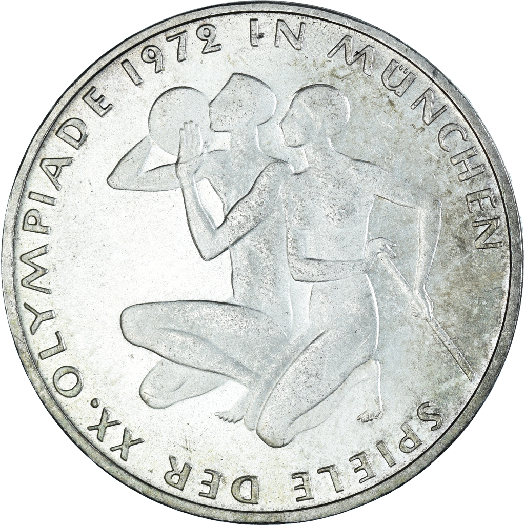 Coin, GERMANY - FEDERAL REPUBLIC, Munich Olympics, 10 Mark, 1972, Karlsruhe