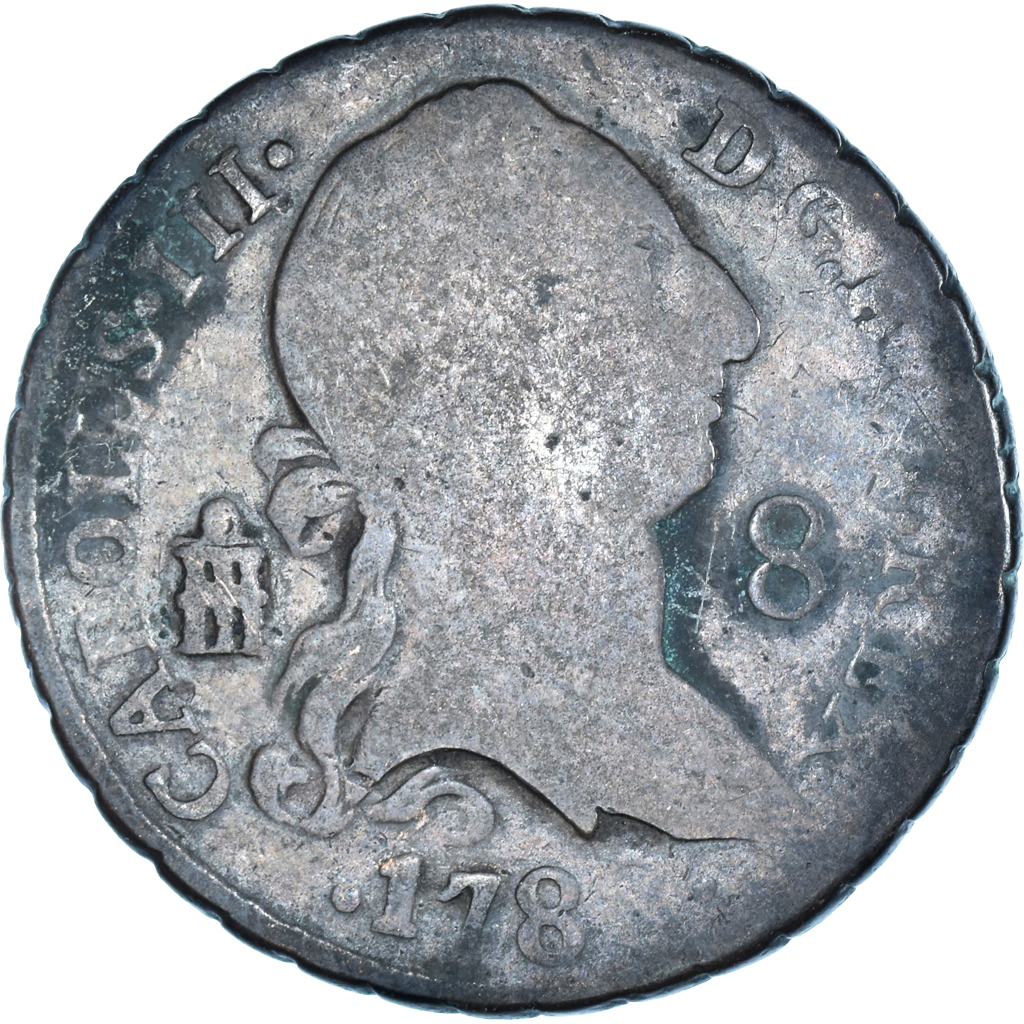 Coin, Spain, Charles III, 8 Maravedis, 1788, Segovia, , Copper