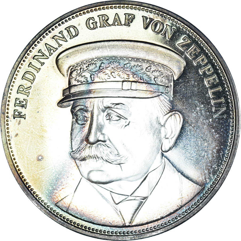 Germany, Medal, Zeppelin in Chicago world's fair, , Copper-nickel