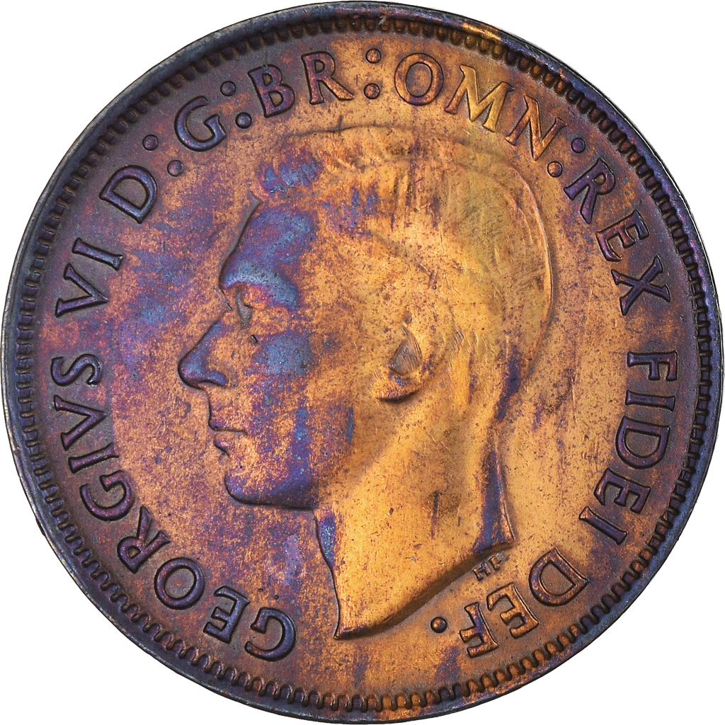 Coin, Australia, George VI, 1/2 Penny, 1949, Perth, , Bronze, KM:42