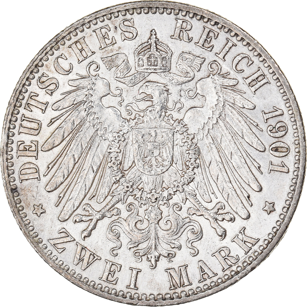 Coin, German States, PRUSSIA, Wilhelm II, 2 Mark, 1901, Berlin,