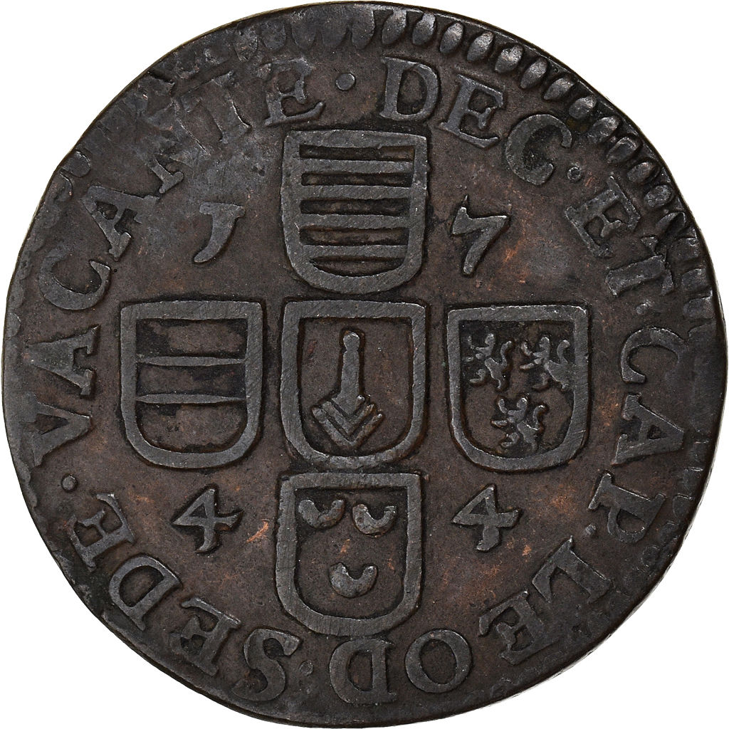 Coin, LIEGE, Sede Vacante, Liard, 1744, Liege, , Copper, KM:144