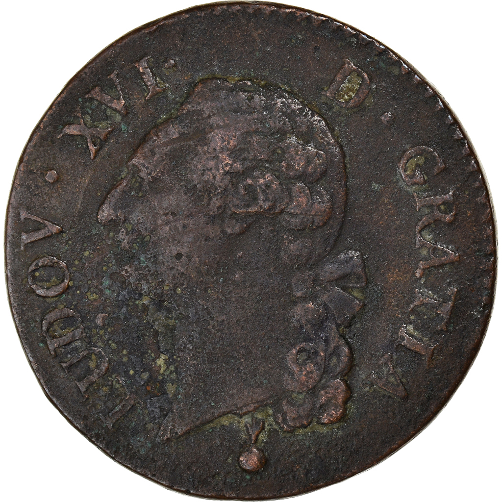 Coin, France, Louis XVI, Sol, 1791, Metz, , Copper, KM:602.1 | European ...
