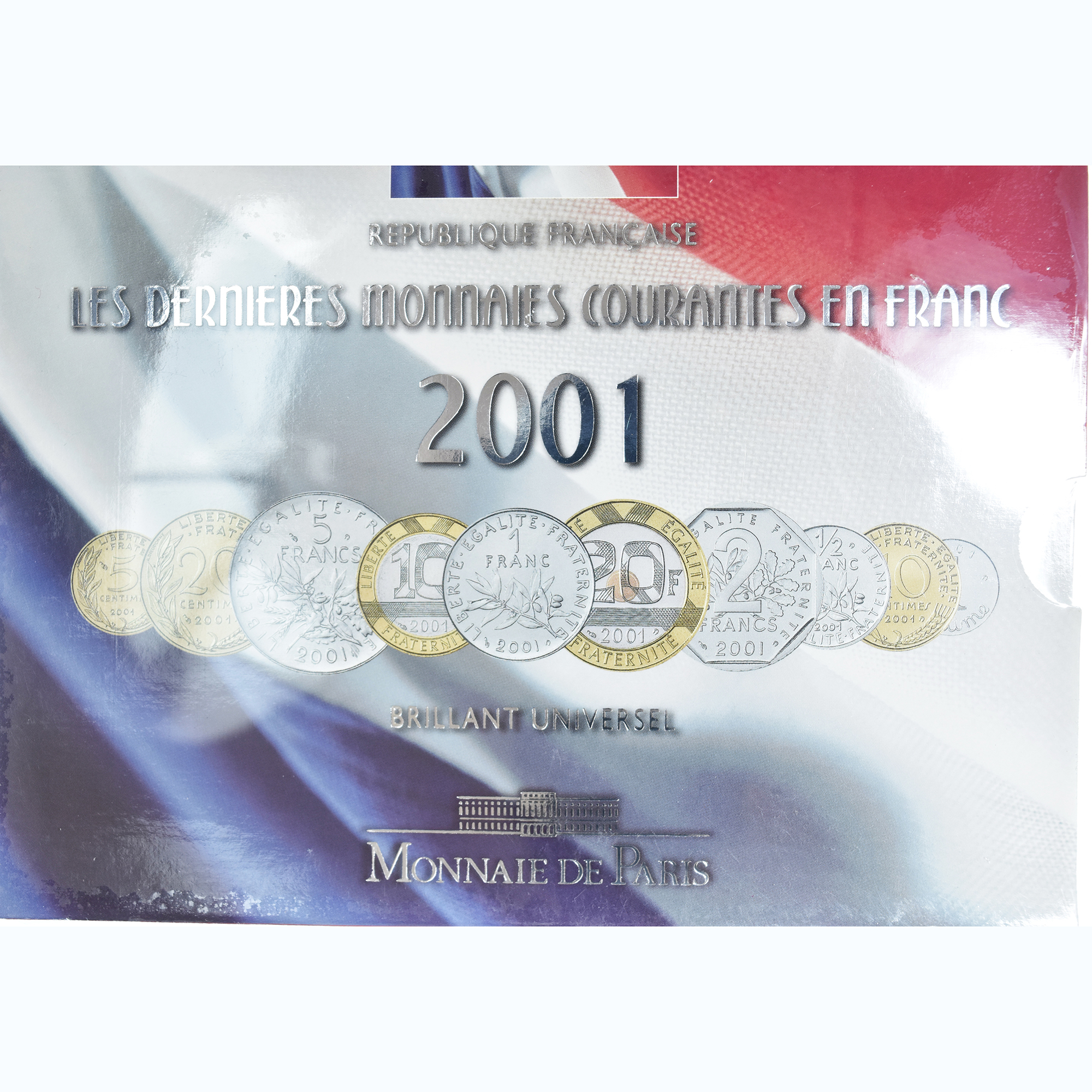 Coin, France, Coffret 1 c. à 20 frs., 2001, Monnaie de Paris, BU,