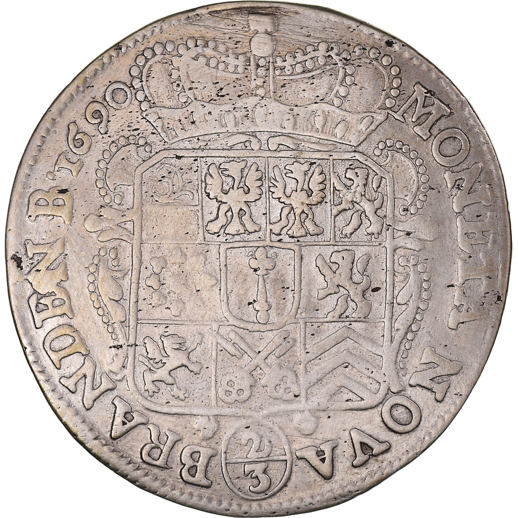 Coin, German States, BRANDENBURG, Friedrich Wilhelm, 2/3 Thaler, Gulden ...