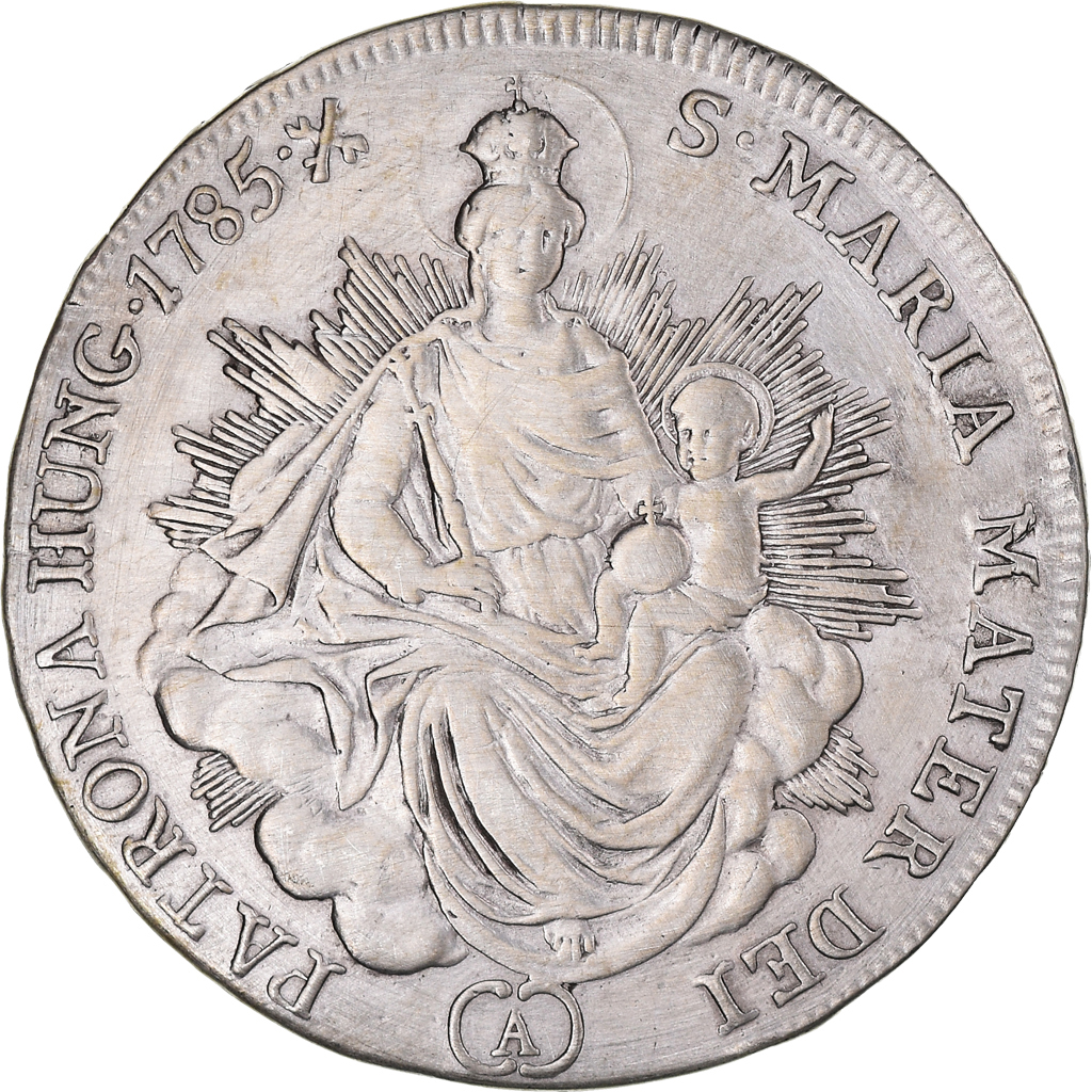 Coin, Hungary, Joseph II, 1/2 Thaler, 1785, Vienna, , Silver, KM:399