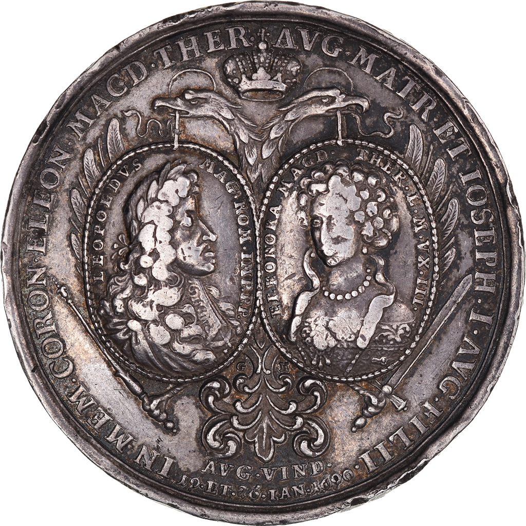 Austria, Medal, Eleonore Magdalene & Joseph I, Coronation, 1690,
