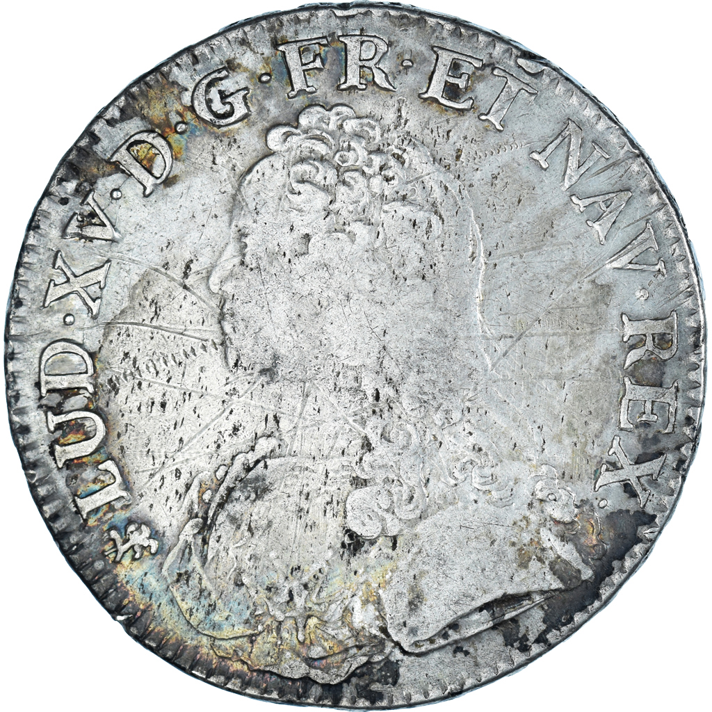 Coin, France, Louis XV, Ecu aux branches d'olivier, 1726, Nantes,