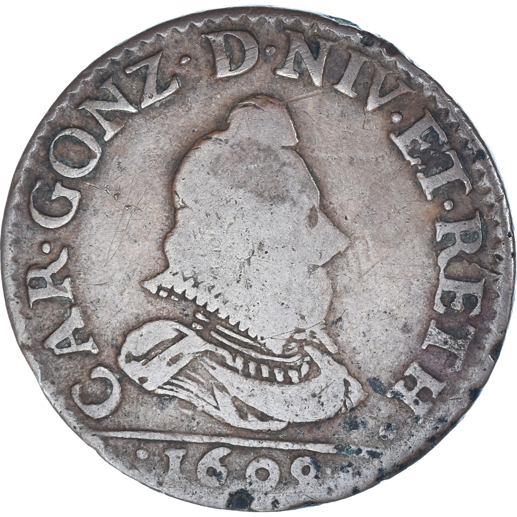 Coin, Principality of Arches-Charleville, Charles de Gonzague, Liard, 1609
