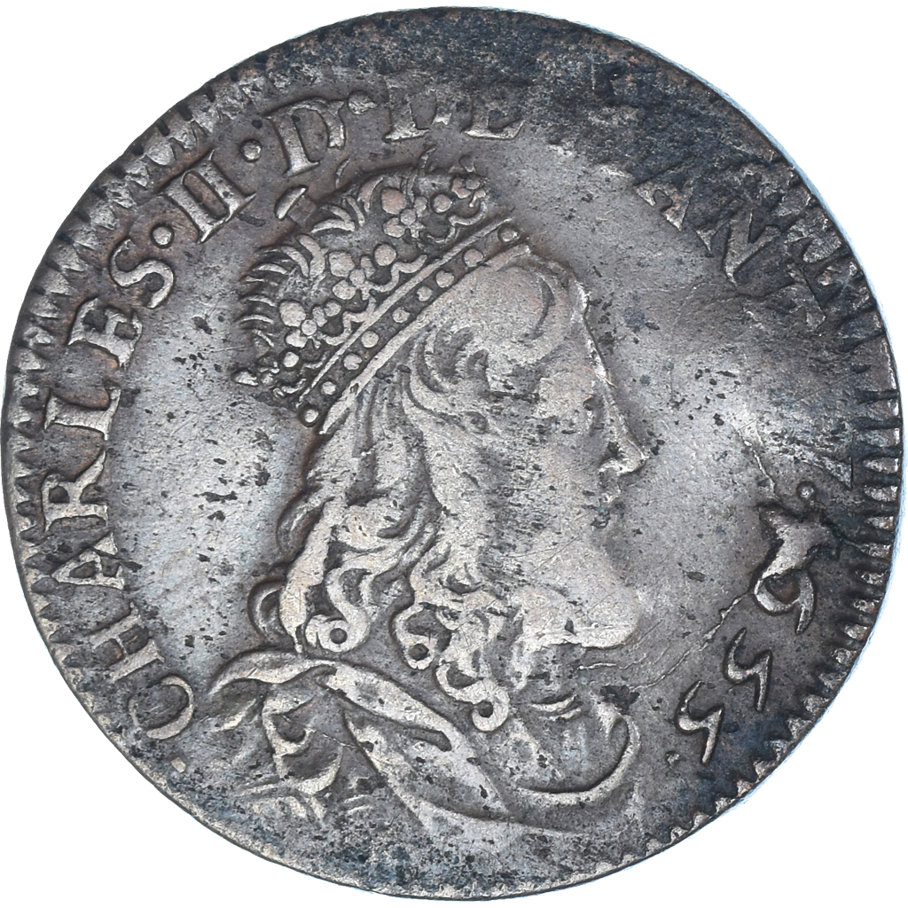 Coin, Principality of Arches-Charleville, CHARLES II DE GONZAGUE, Liard ...