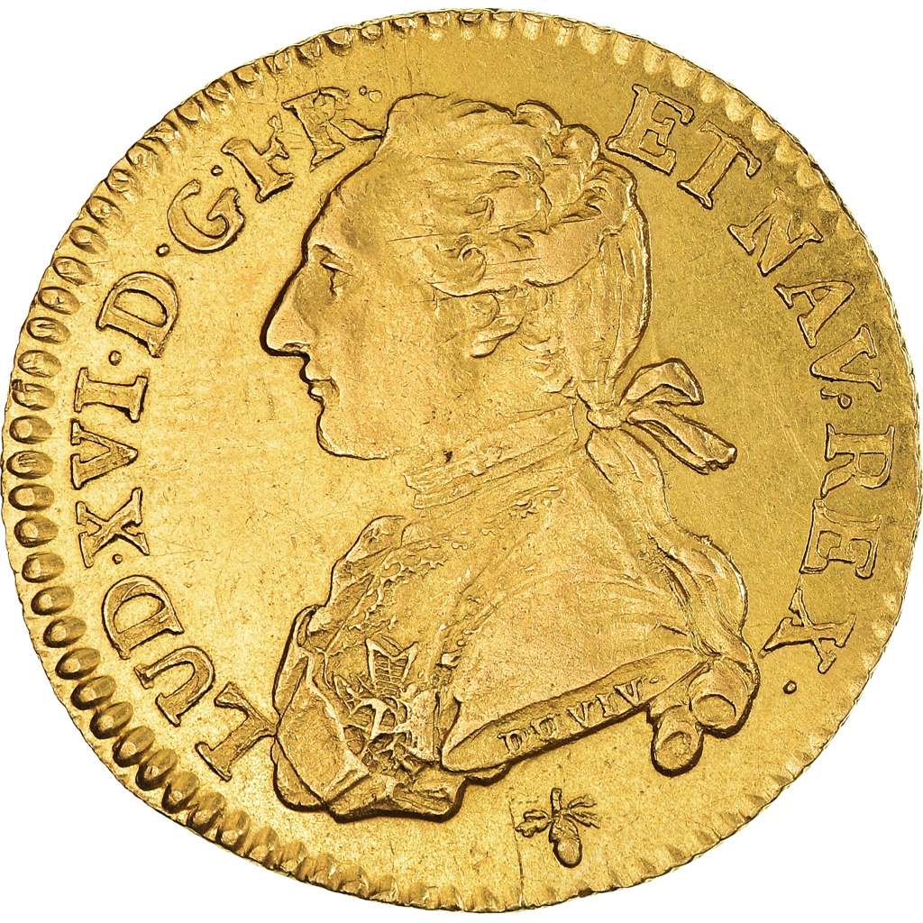 Coin, France, Louis XVI, Louis d'or au buste habillé, 1776, La Rochelle