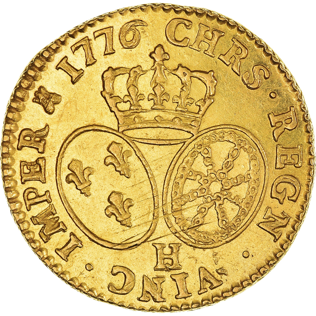 France, Louis XVI, Louis d'or au buste habillé, 1776, La Rochelle, Pedigree