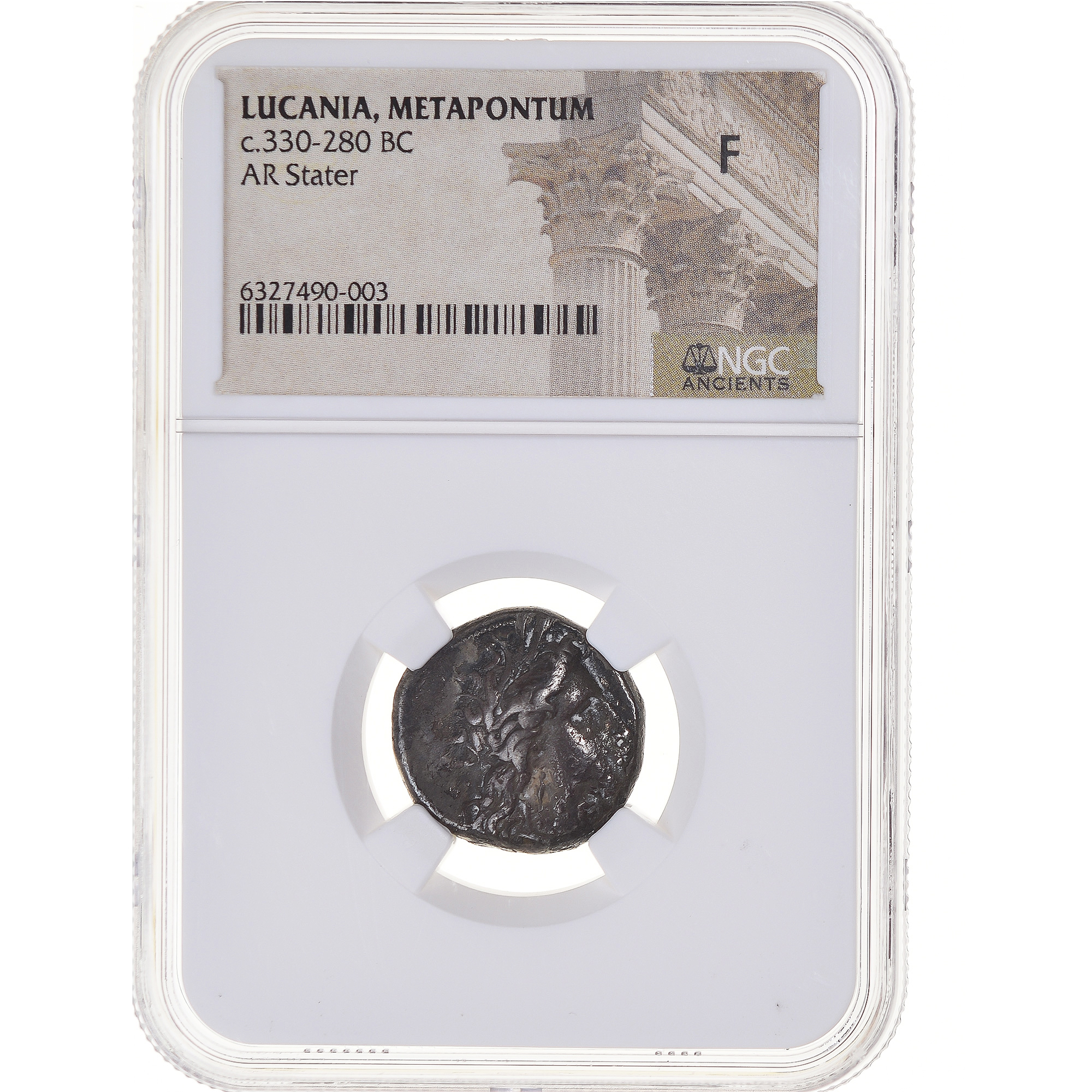 Coin, Lucania, Stater, 330-280 BC, Metapontion, graded, NGC, F,