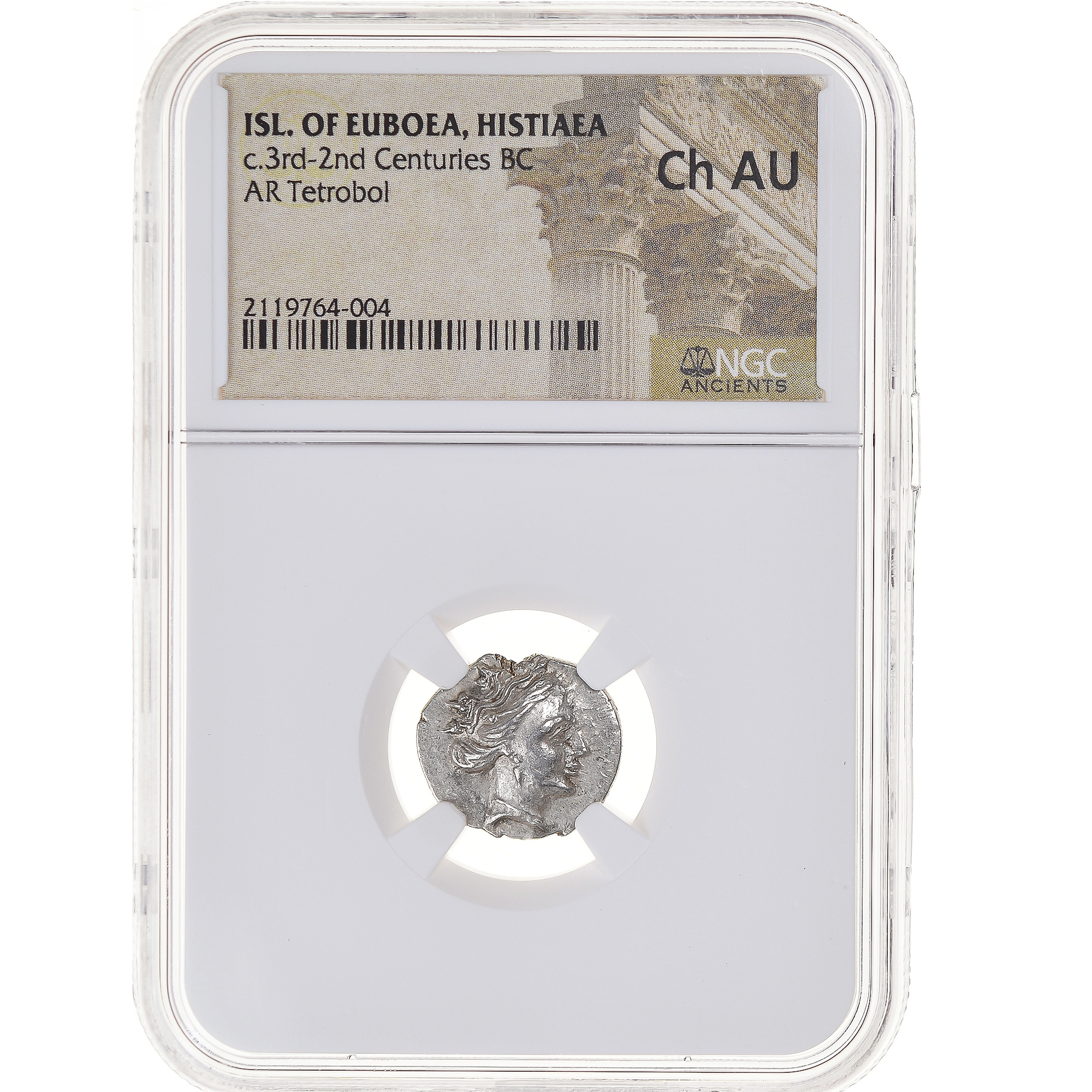 Coin, Euboia, Tetrobol, 3rd-2nd century BC, Histiaia, graded, NGC, Ch AU